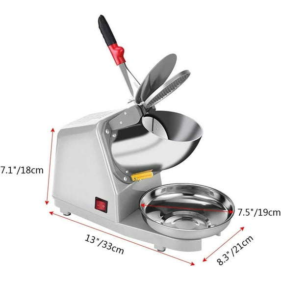 Electric Shaved Ice with Dual Blades for Home and Commercial Use ...