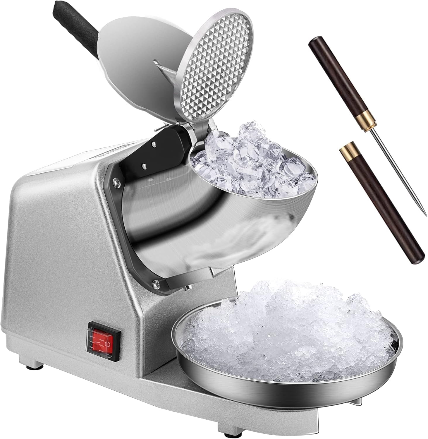 Electric Shaved ice, snow cone machine, with ice pick, suitable for ...