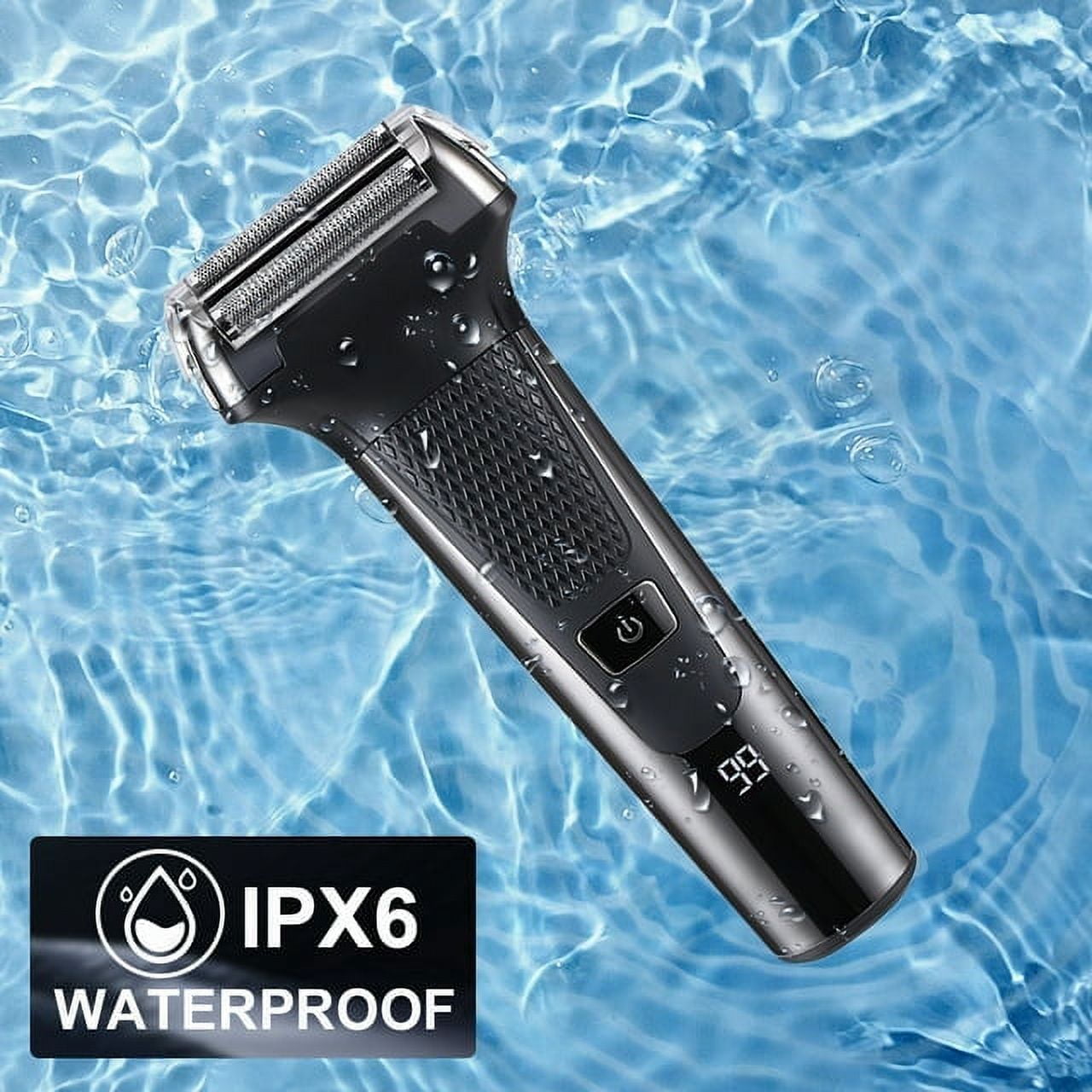 Electric Shaver, 3 in 1 Waterproof Wet/Dry Foil Razor, Rechargeable ...