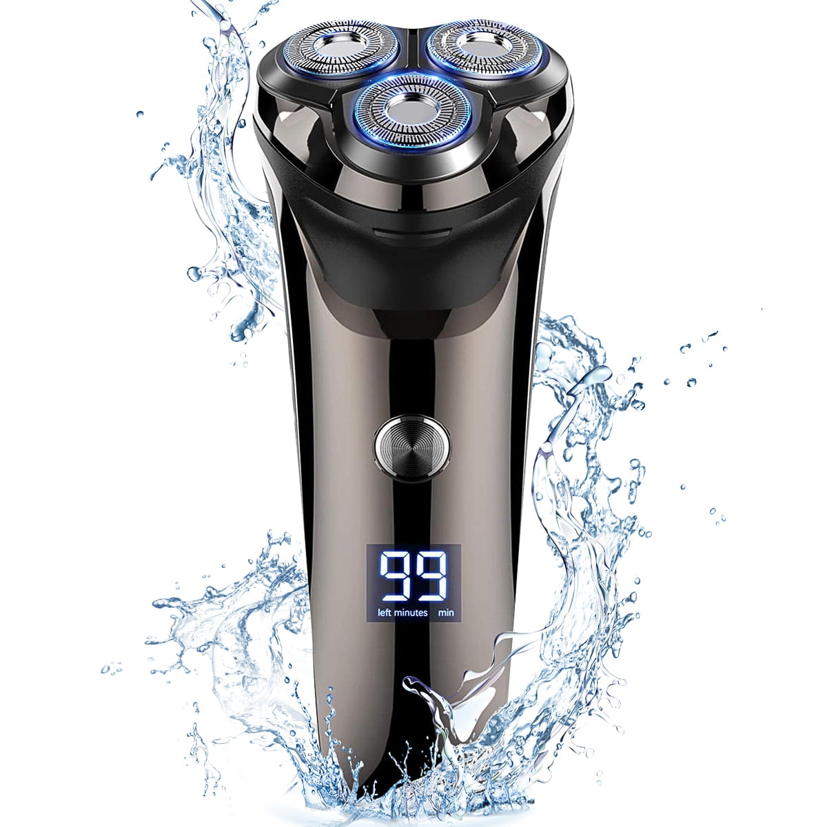 Electric Shaver, IPX7 Waterproof Electric Razor Dry Wet Rotary Face ...