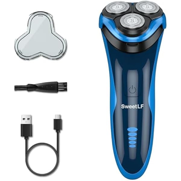 Electric Shaver for Men, 3D Rotating Head, USB C Fast Charging, IPX7 ...