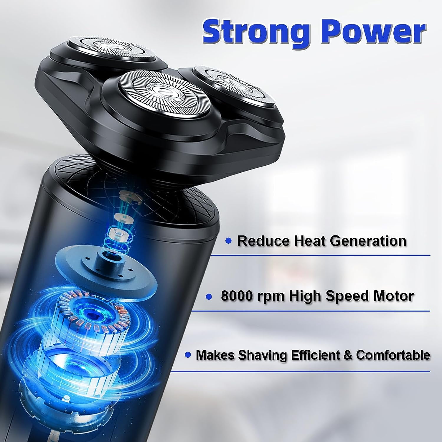 Electric Shaver for Men, 4D Floating Head Electric Shaver, 100% ...