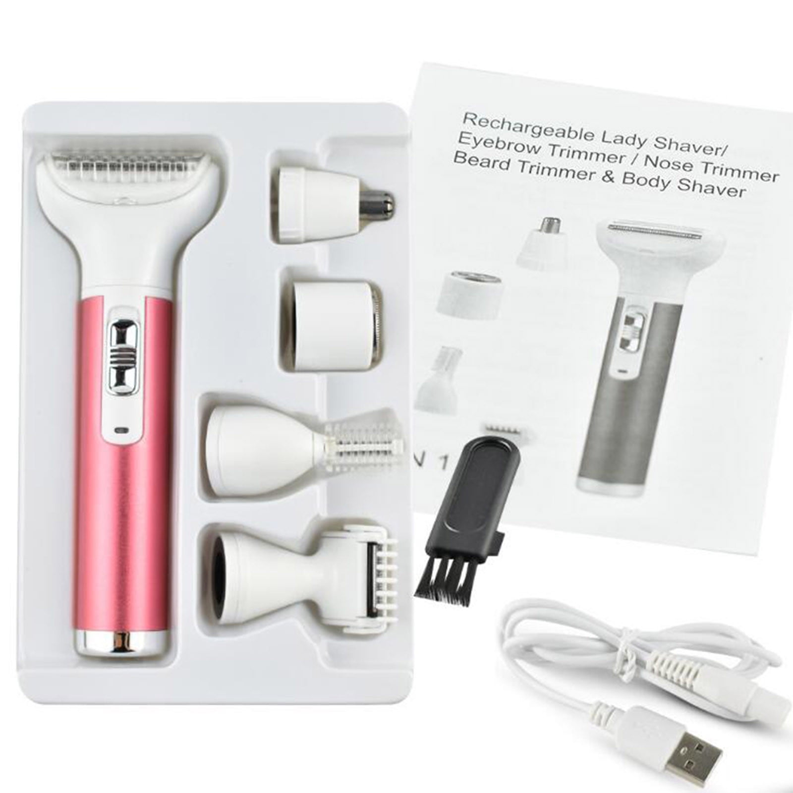 Electric Shaver, Razors, Trimmer for Women - 5 in 1 Epilator Wet & Dry ...