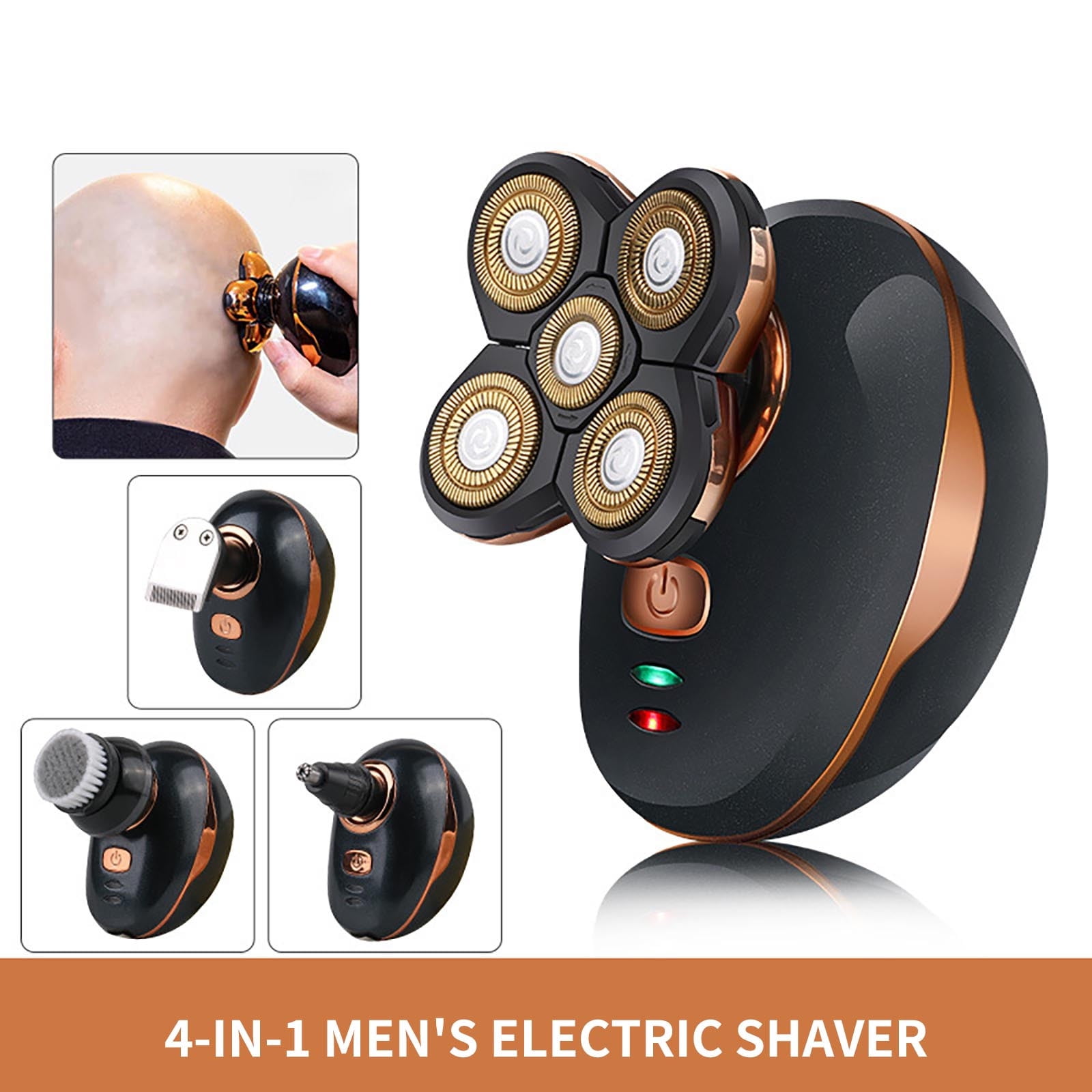 Electric Shaver Rechargeable Self Assistant Shaver, Electric Head Hair ...