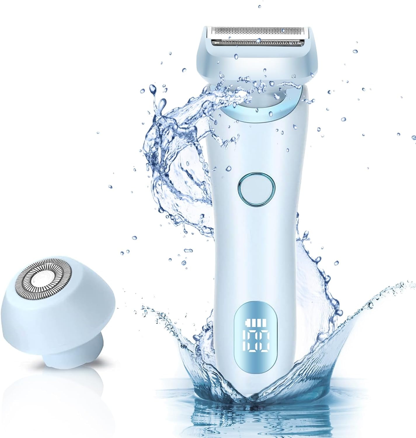 Electric Shaver for Women, 2 IN 1 Epilators Hair Removal for Leg Arm Face Pubic Area, Cordless ...