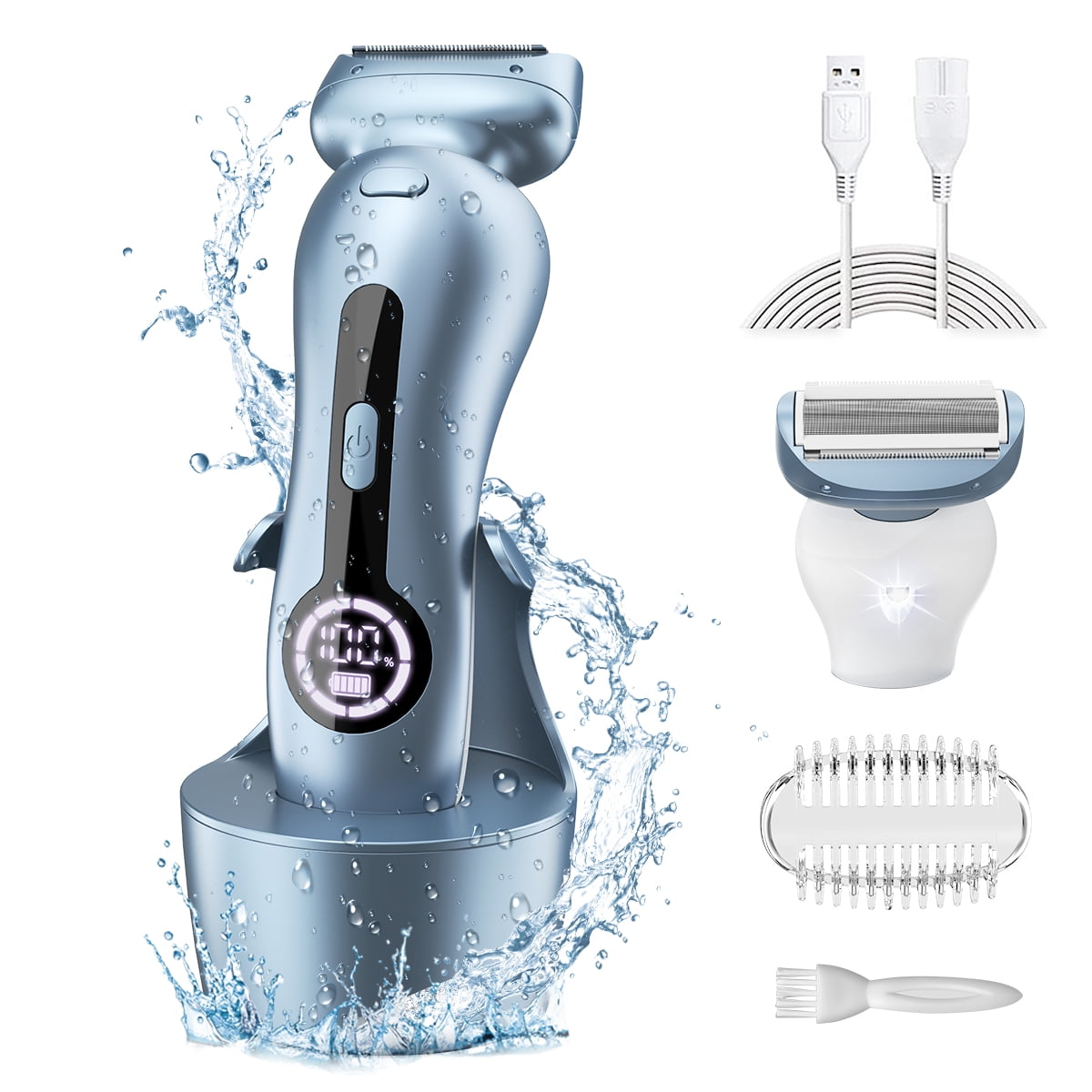 Cshidworld Women's Electric Shaver, IPX7 Waterproof, Rechargeable ...
