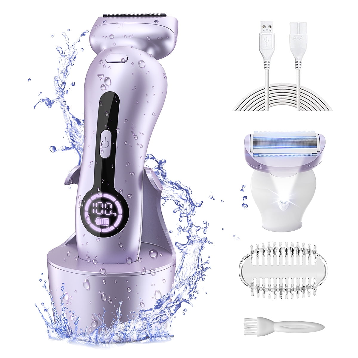 Electric Shaver for Women, Womens Electric Razor Lady IPX7 Waterproof ...