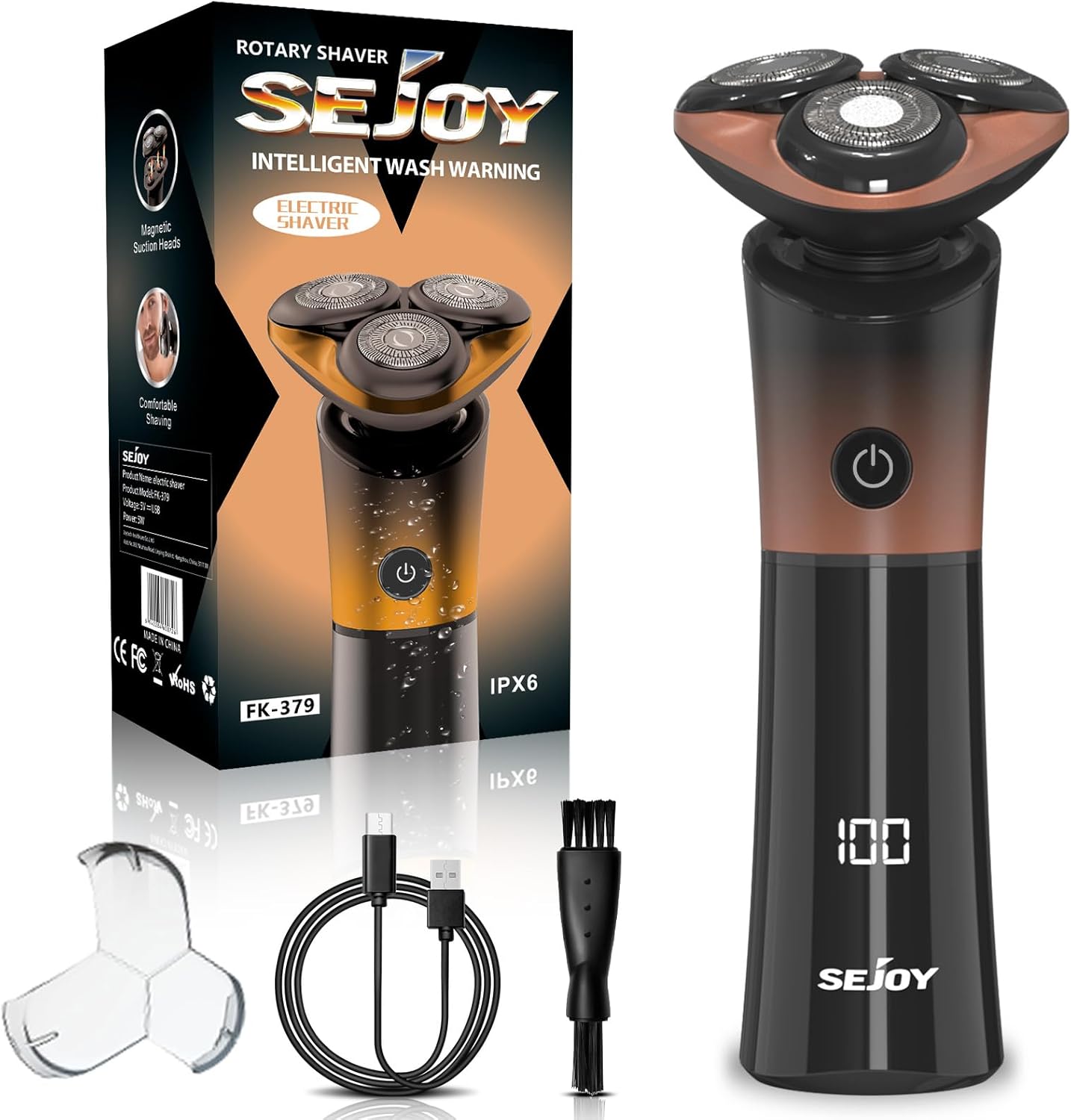 Electric Shavers Men Rechargeable, Magnetic Head with Quick Release ...