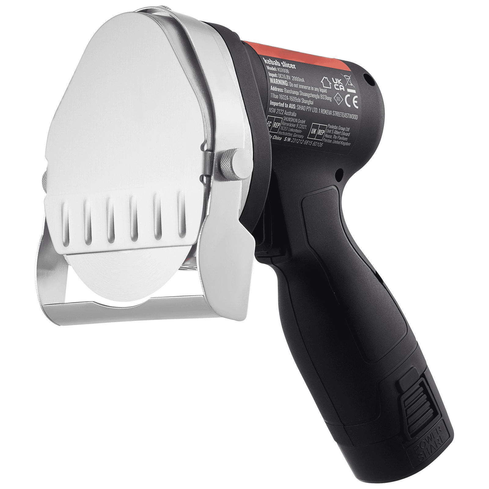 Electric Shawarma Knife, 80W Cordless Gyro Cutter, Professional Turkish ...