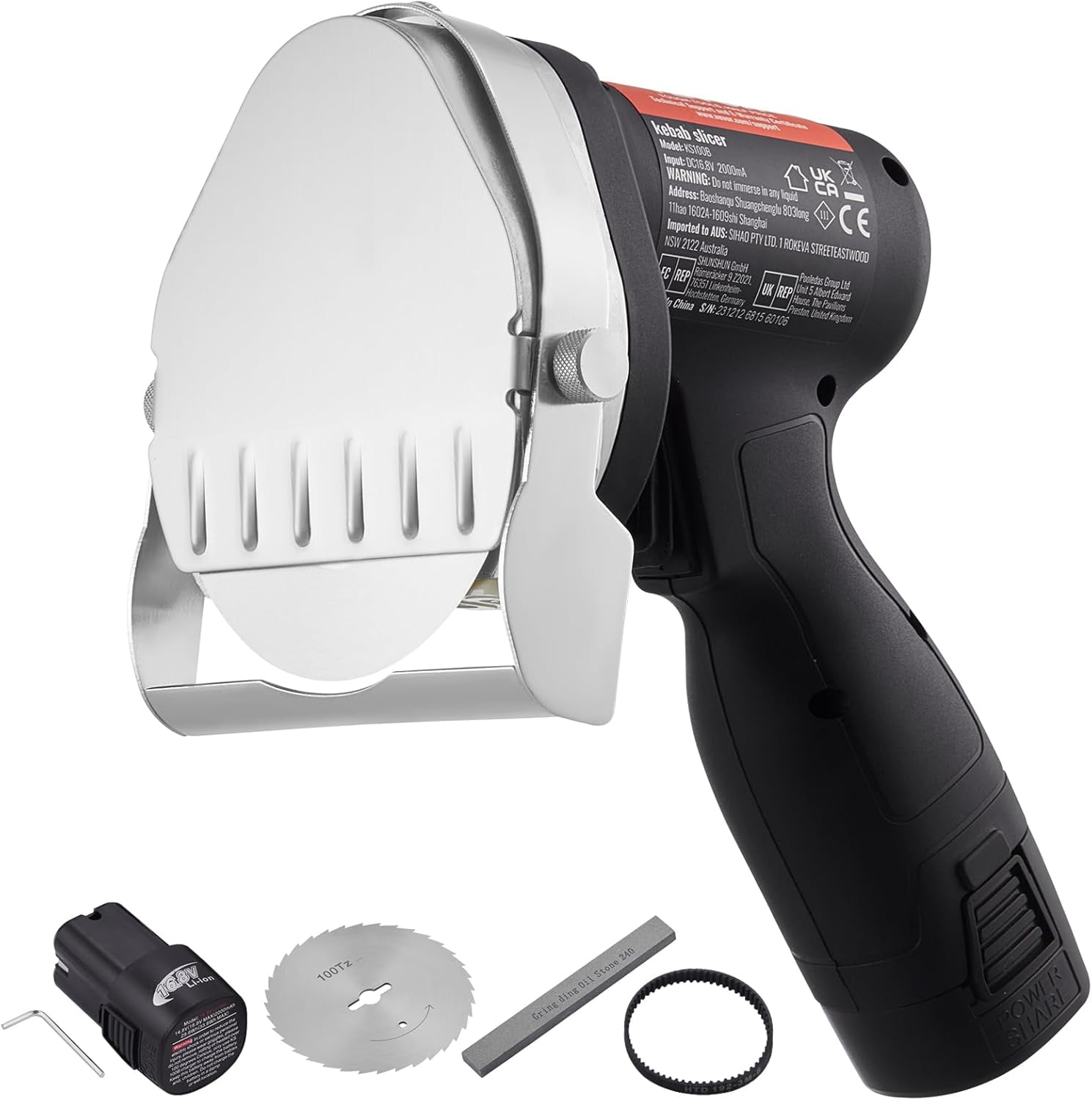 Electric Shawarma Knife, 80W Professional Turkish Kebab Knife ...