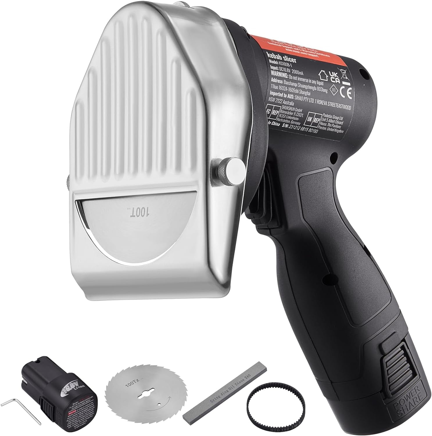 Electric Shawarma Knife, Cordless Battery Professional Turkish Knife ...