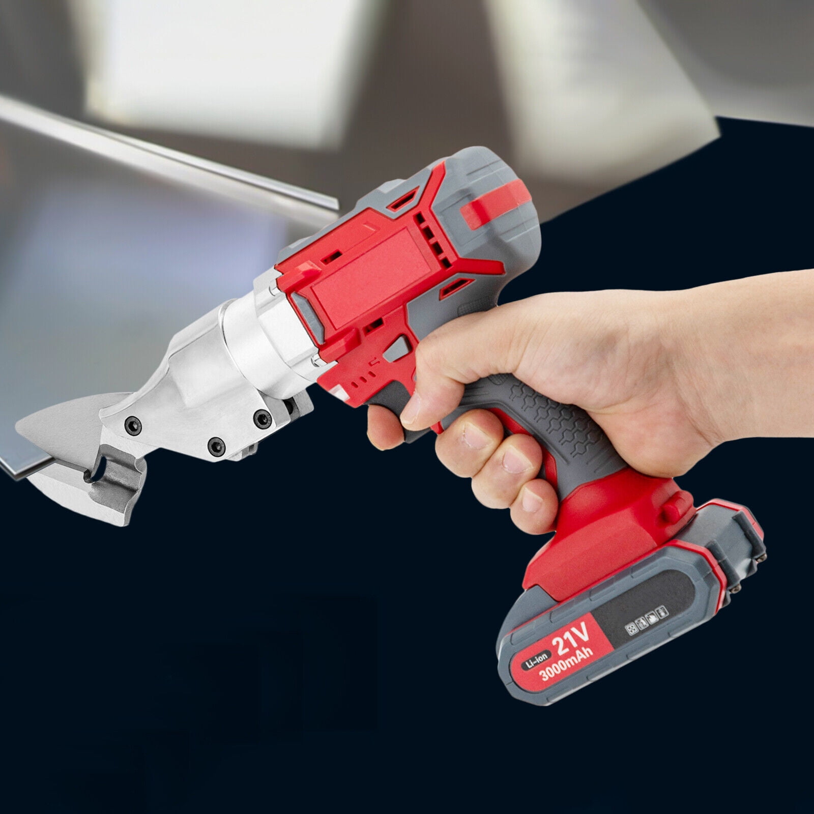 Electric Shears Cutter Fit Sheet Metal Tin Snips Variable Speed Switch ...