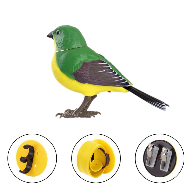 Electric Singing Chirping Robot Bird Toy, Sound & Motion Activated ...