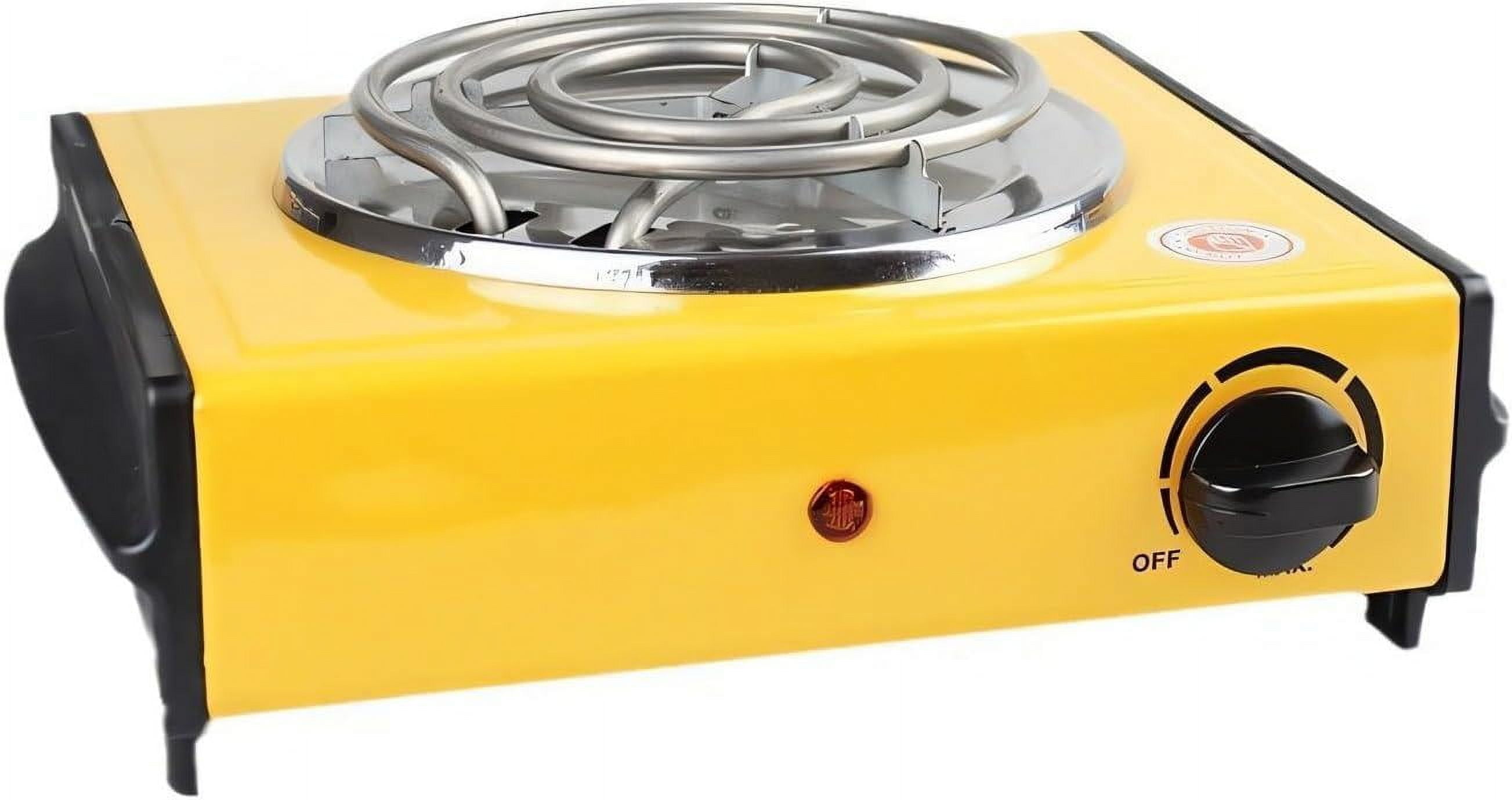 Electric Countertop Single Burner, 1000W Cooktop with 6.1 Inch Cast ...