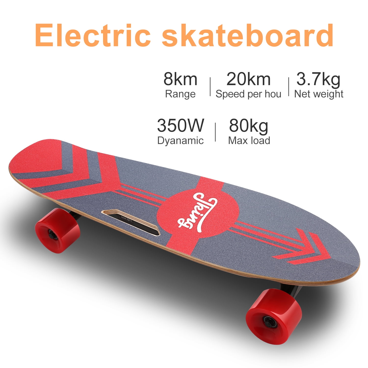 Electric Skateboard, DEVO 350W Electric Skateboard with Wireless Remote ...