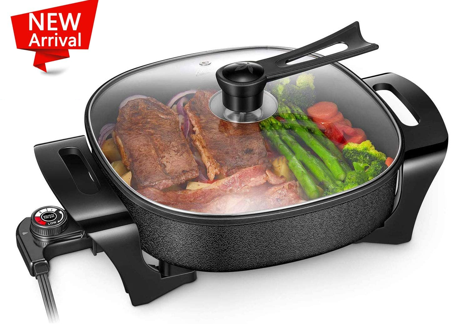 RoadPro 12 Volt Portable Electric Cooking Frying Pan w/ Non-Stick ...