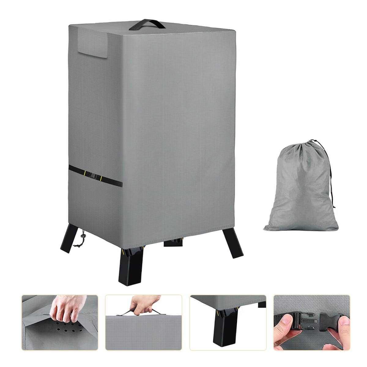 Electric Smoker Cover for Outside, Smoker Grill Cover, 19"W x 18"D x 33 ...