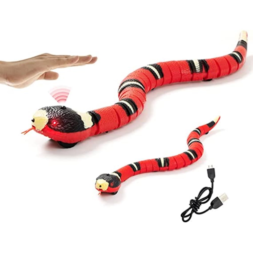 Electronic Interactive Remote Control Snake Toy, USB Rechargeable Smart ...