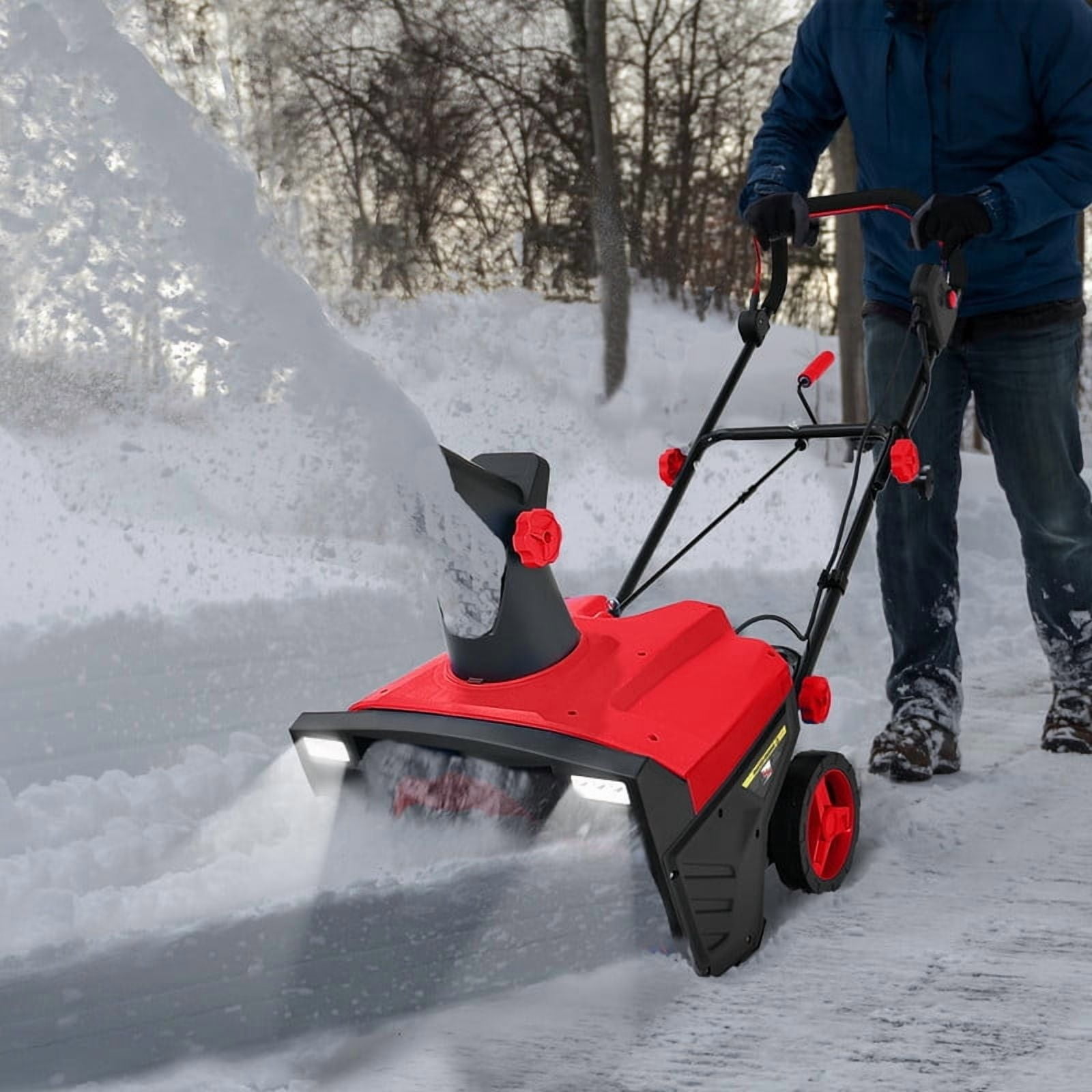 Electric Snow Blower, 15 Amp 20-Inch Corded Electric Snow Thrower with ...