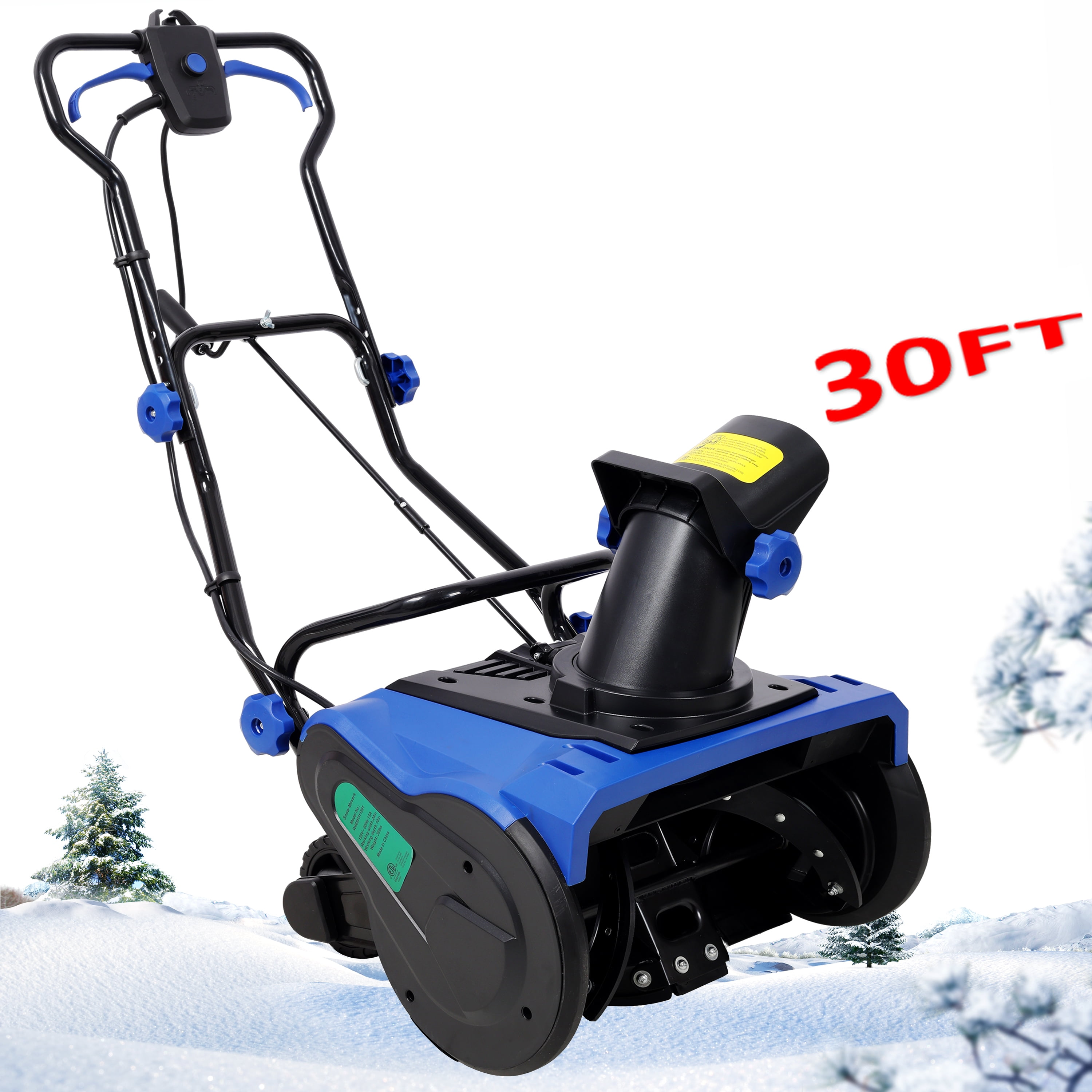 Electric Snow Blower, Seizeen 120V Single Stage Corded Snow Blower, 21 ...