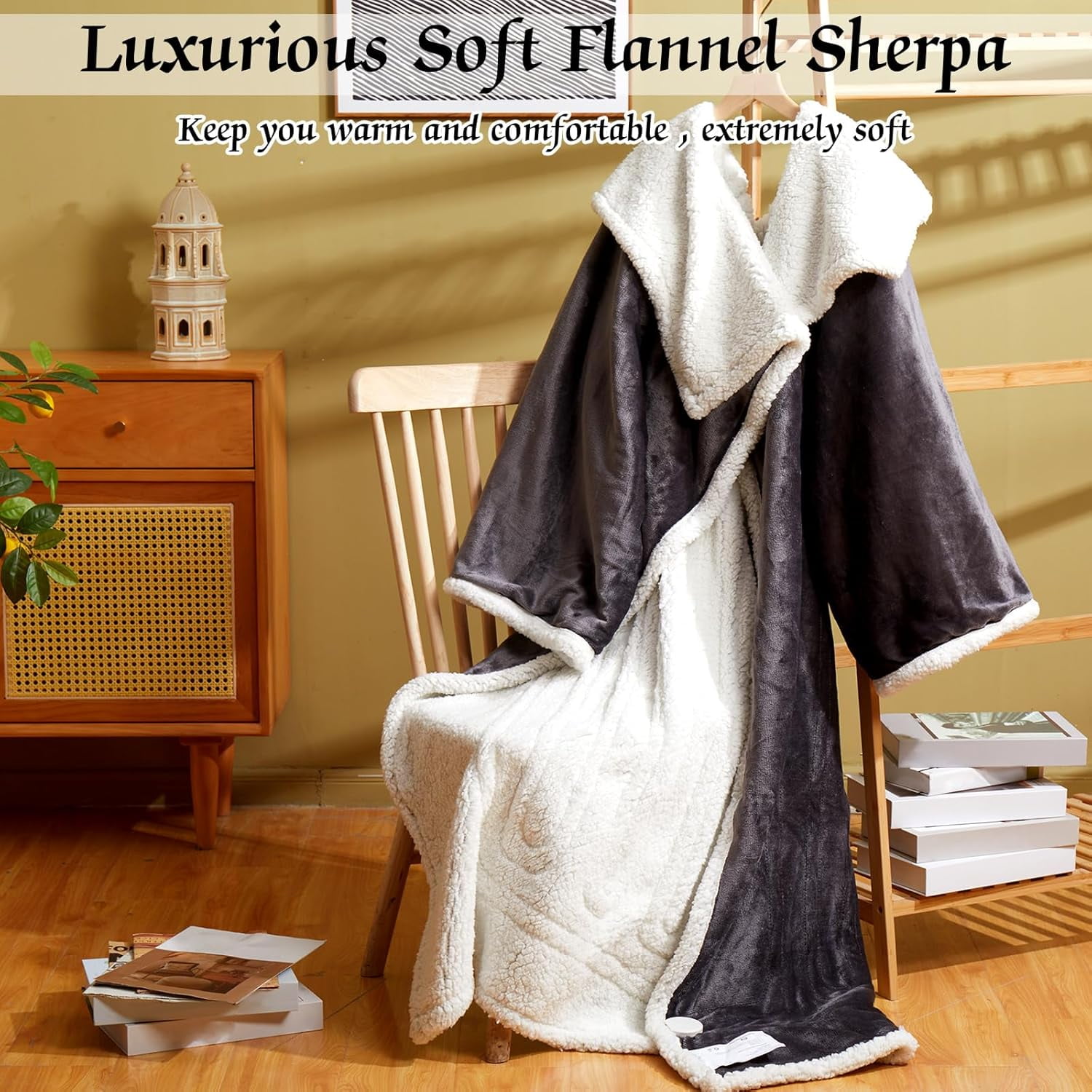 Electric Snuggle Throw Blankets with Matching Sock Set Wearable Heated ...
