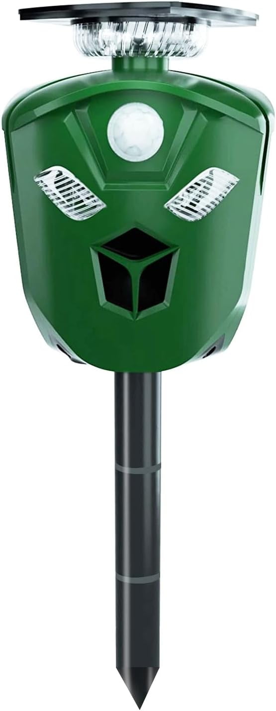 Electric Solar Powered Ultrasonic Animal Repeller 360° Ultrasonic ...