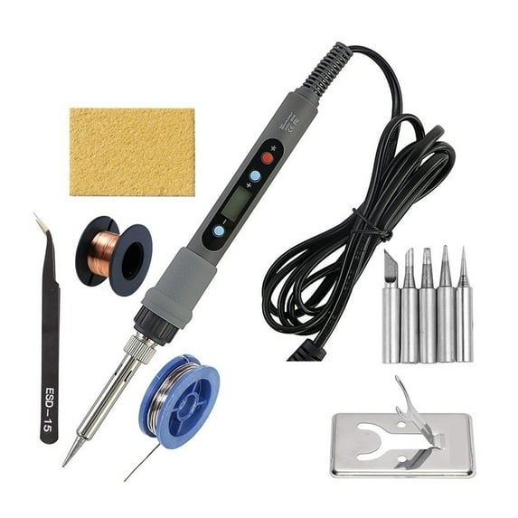 Electric Solder Iron,80W Adjustable Temperature Digital Display With ...