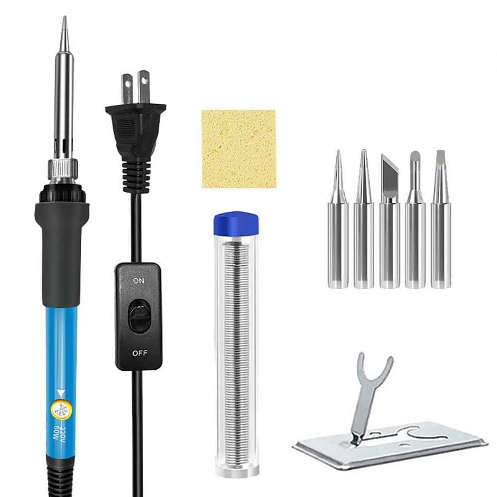 Maystar Electric Soldering Iron Kit, 60W Adjustable Temperature ...