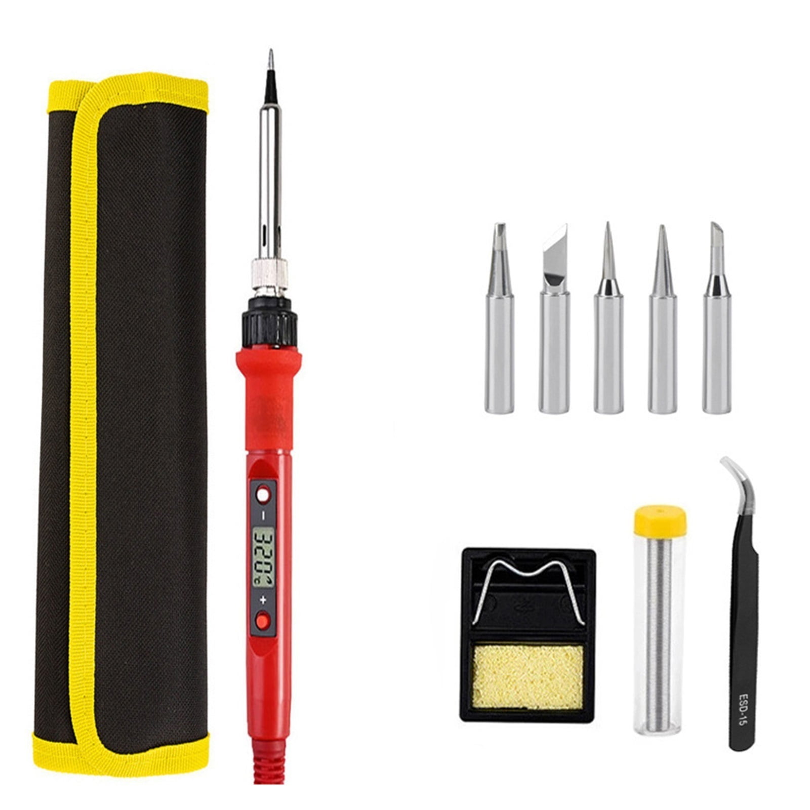Electric Soldering Iron Kit Digital Temperature ,Adjustable Welding ...