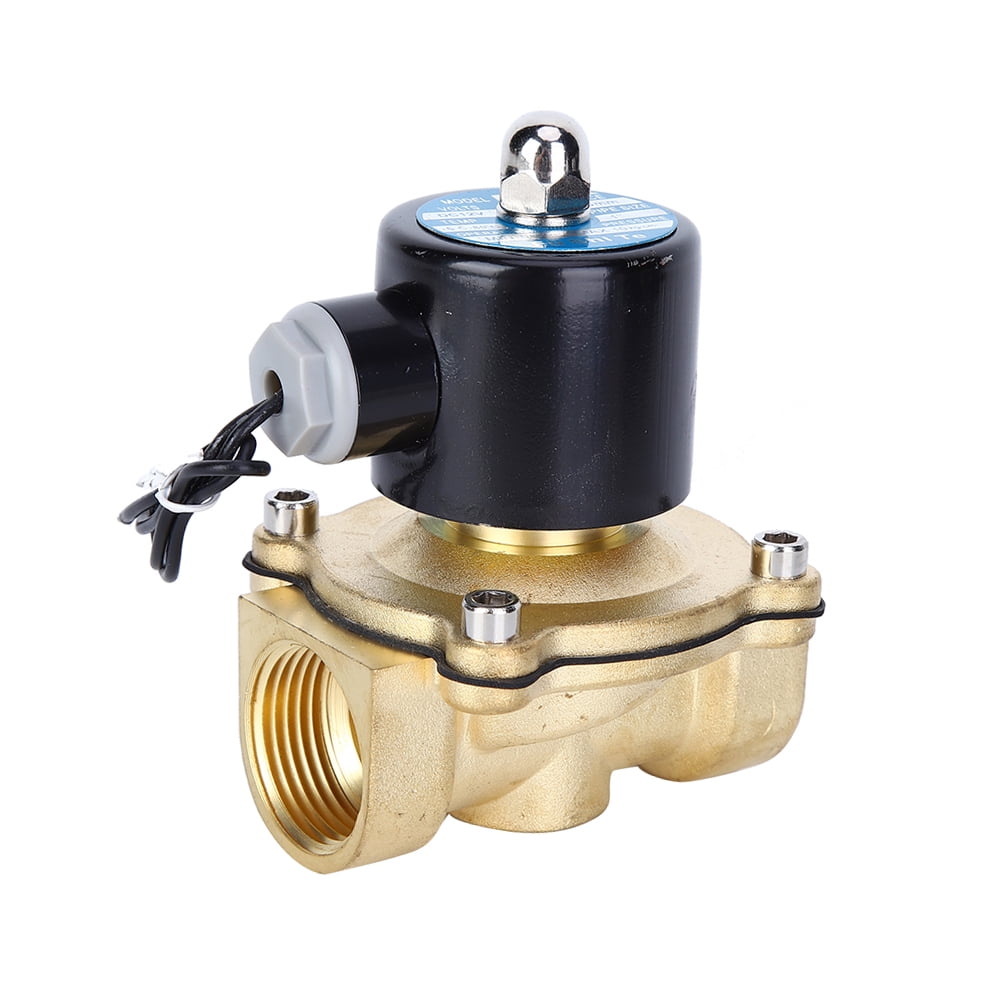 Electric Solenoid Valve, 12V DC 1-Inch Brass Air Valve, 2-Way 2 ...