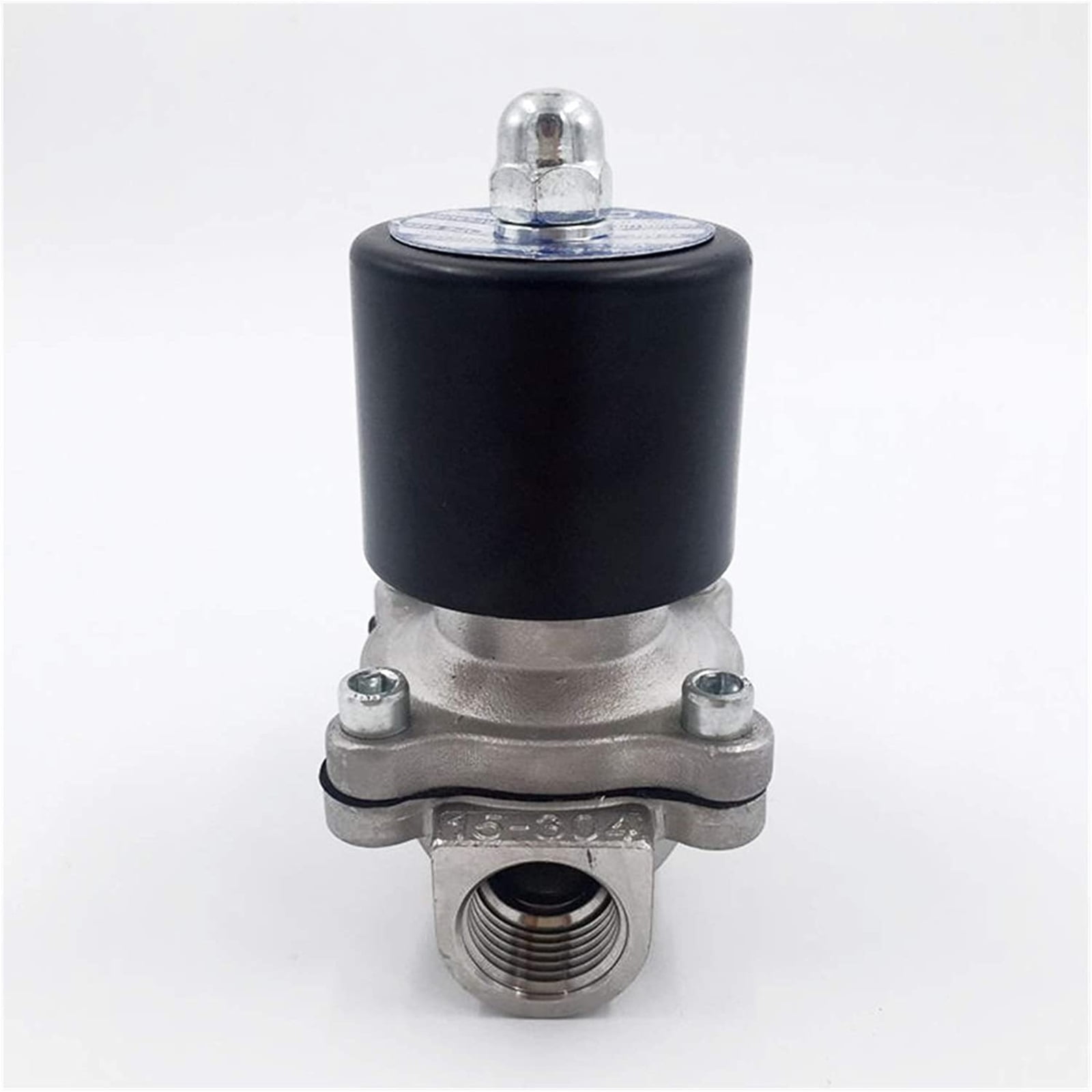 Electric Solenoid Valve Water Air N/C 2 Way 1/2 InchAC 220V 2W160-15 Stainless Steel Body DC12V ...