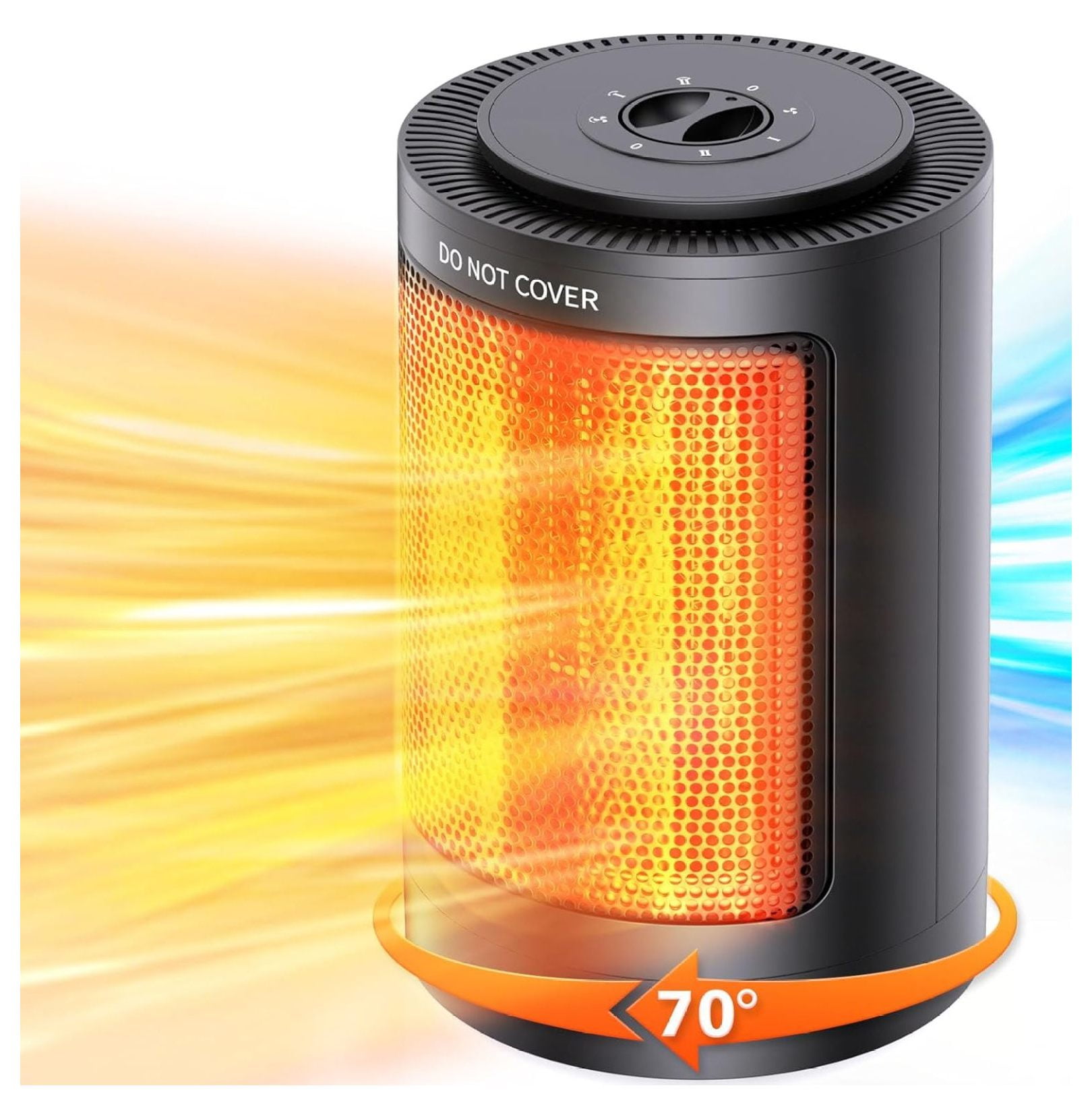 Electric Space Heater, 1500W/750W Heaters for Indoor Use, 70 ...