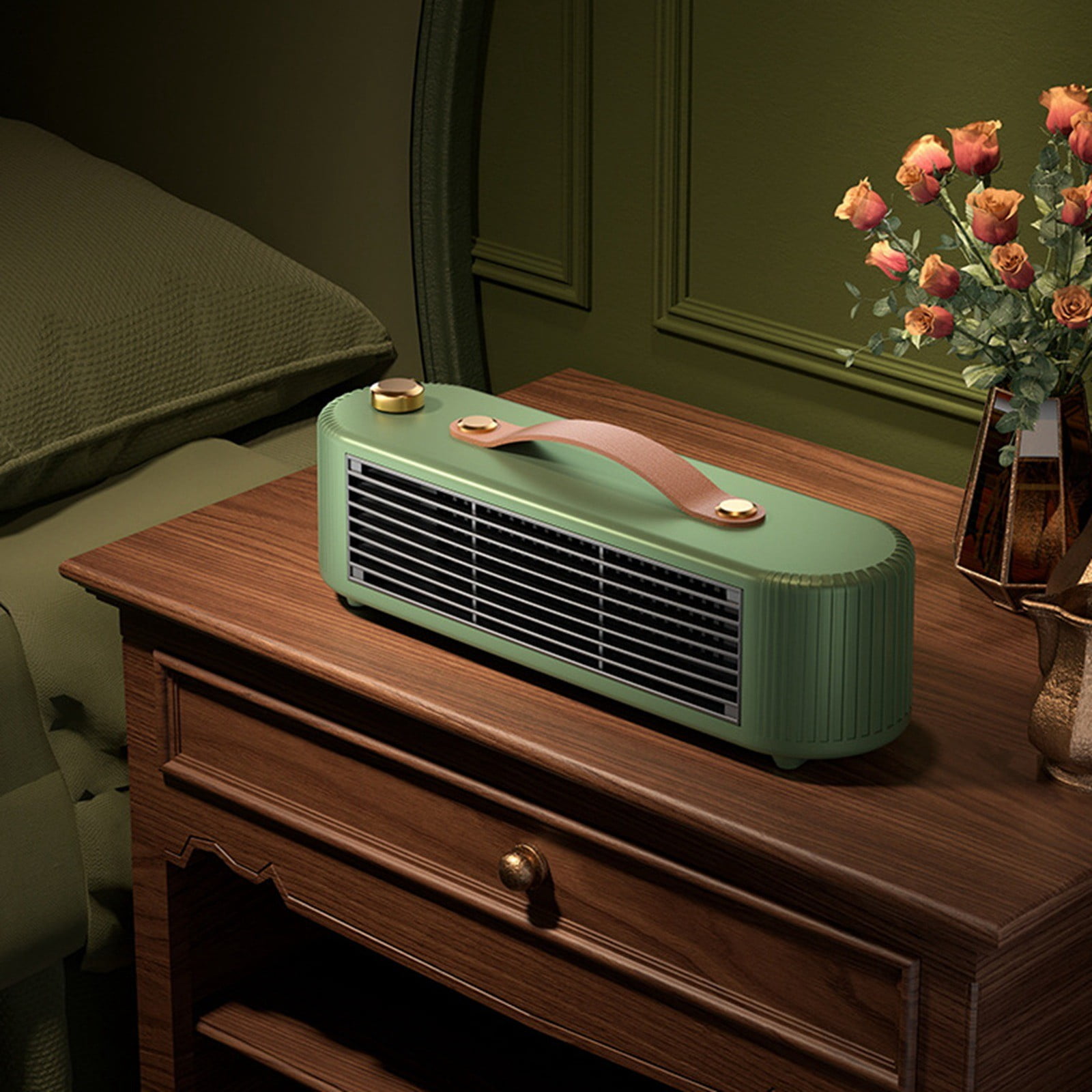 Electric Space Heater, PTC Ceramic Desktop Heater Portable Heater Fan ...