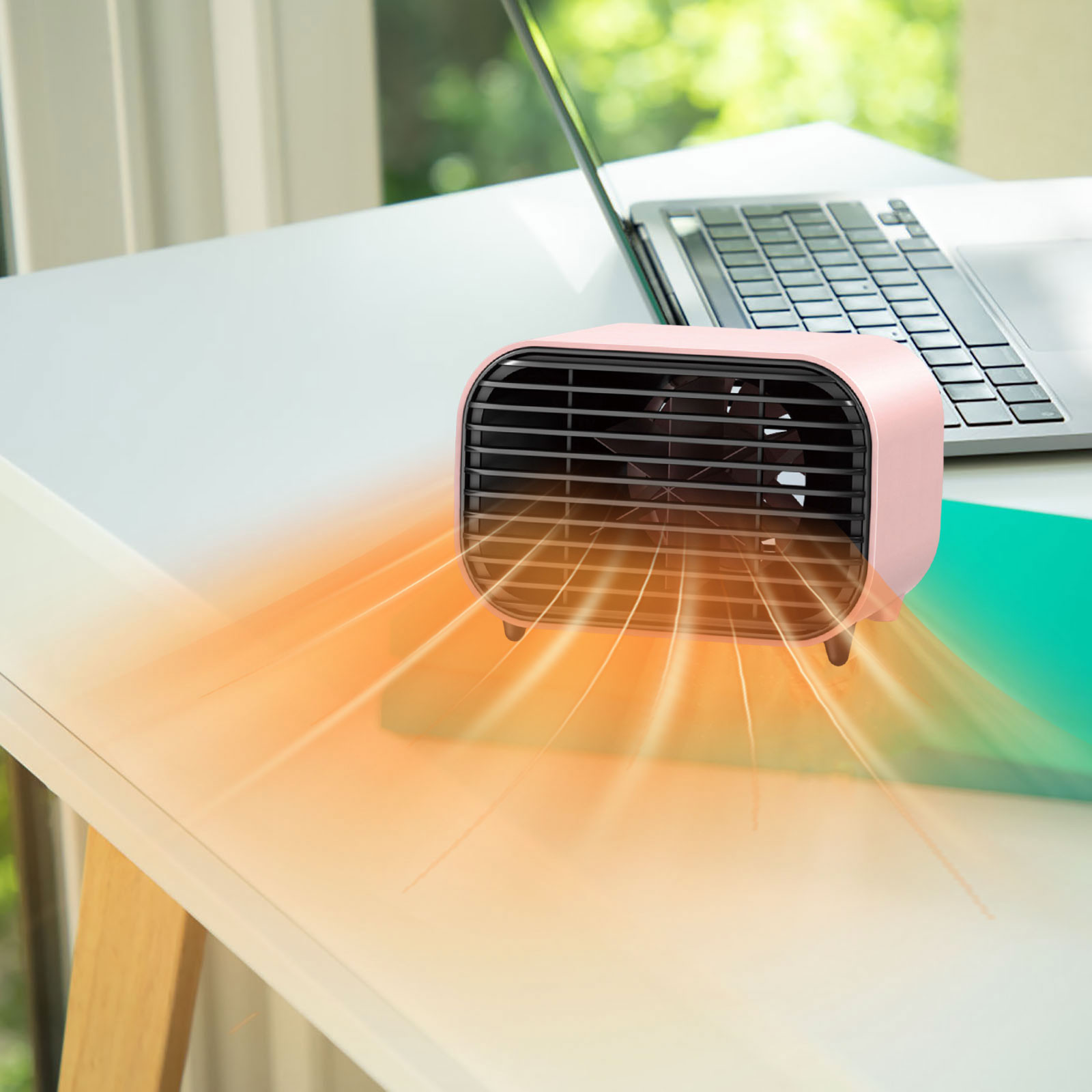 Electric Space Heater, Rectangles Ceramic Desktop Heater Portable ...