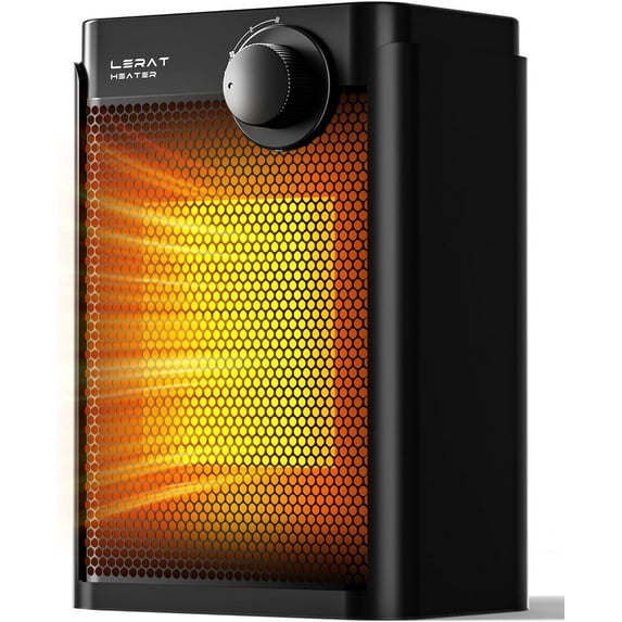 Electric Space Heater, Small Heater for Indoor Use, 1200W PTC Fast ...