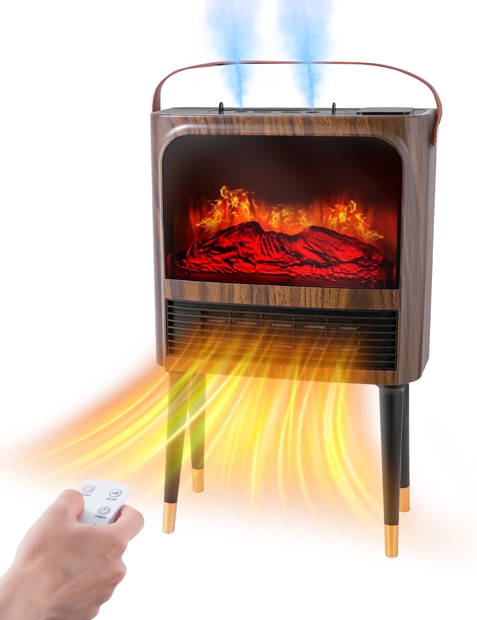 Electric Space Heater,Space Heaters for Indoor Use with Three-Speed ...
