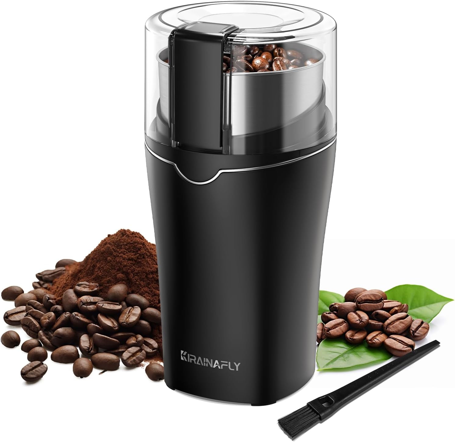 Electric Spice Grinder,300W Coffee Bean Grinder for Kitchen,Stainless ...