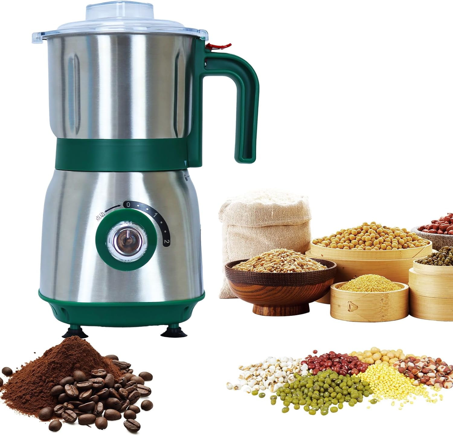 Electric Spice and Nut Grinder, Espresso Grinder with 3 Stainless Steel ...