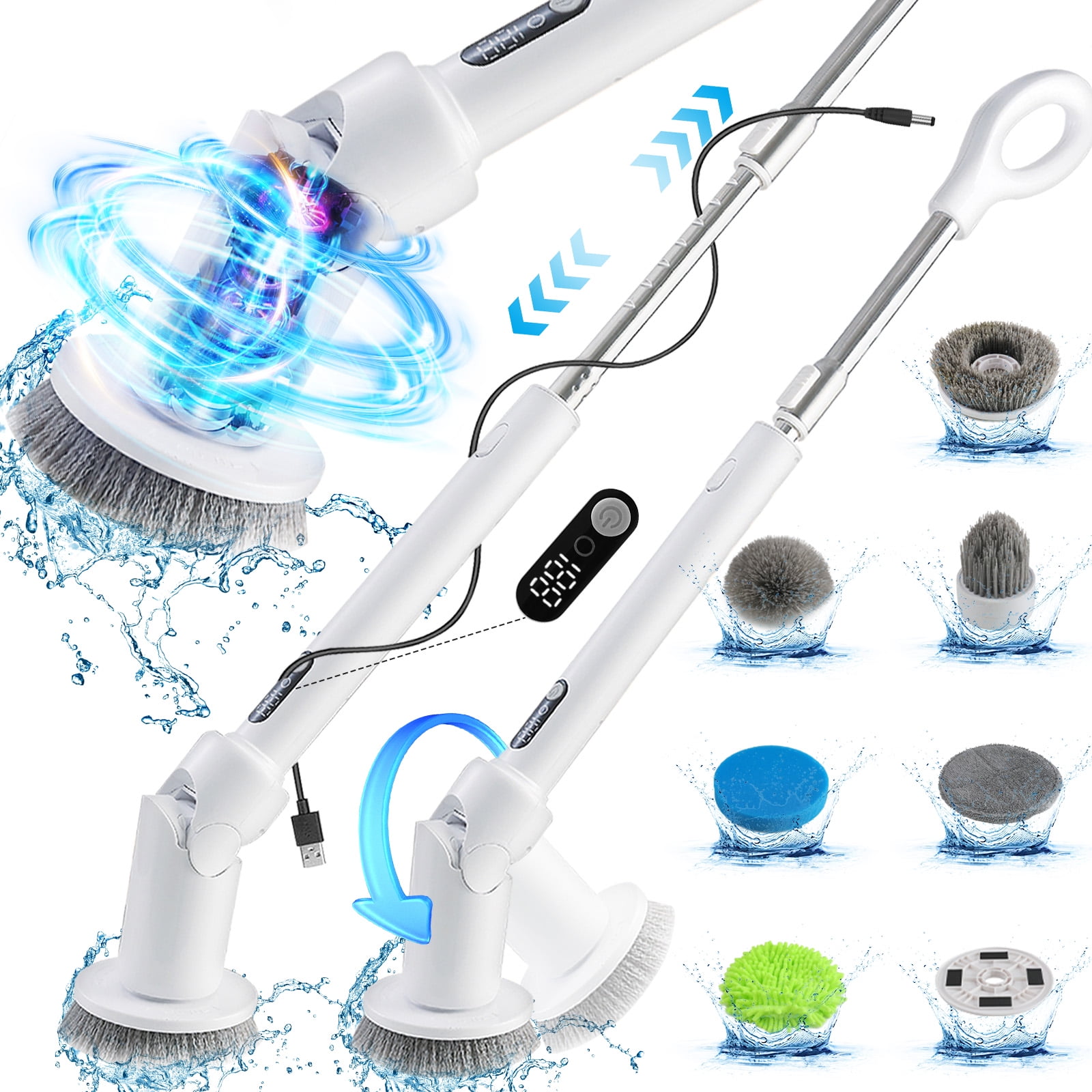 Electric Spin Scrubber , 2024 New Cordless Voice Guidance Shower ...