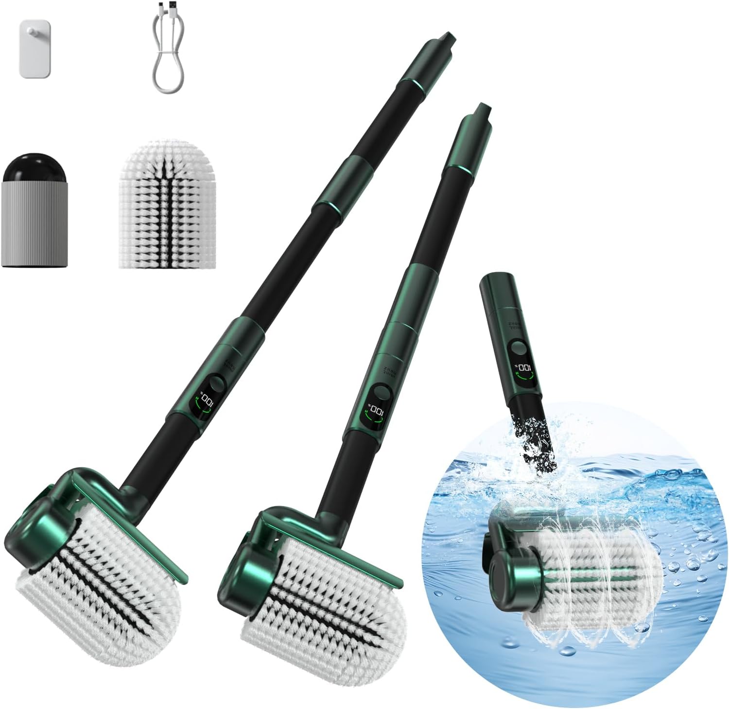 Electric Spin Scrubber - 74W High Power, Dual Speed Rotation (350-450 ...
