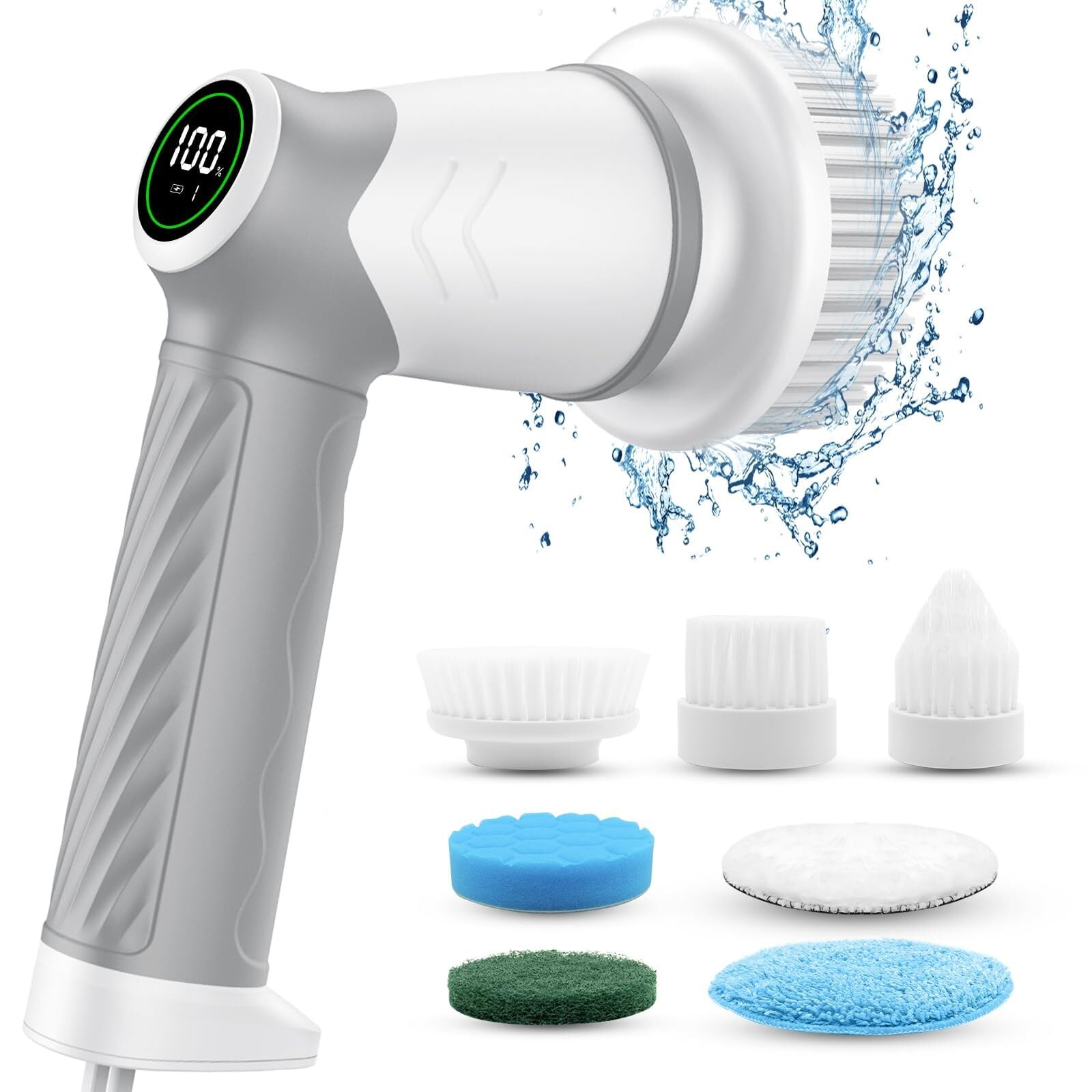 Electric Spin Scrubber Bathroom, Full-Body IPX7 Waterproof Electric ...