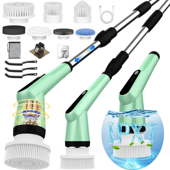 Electric Spin Scrubber for Bathroom & Kitchen, High-Frequency Vibration ...