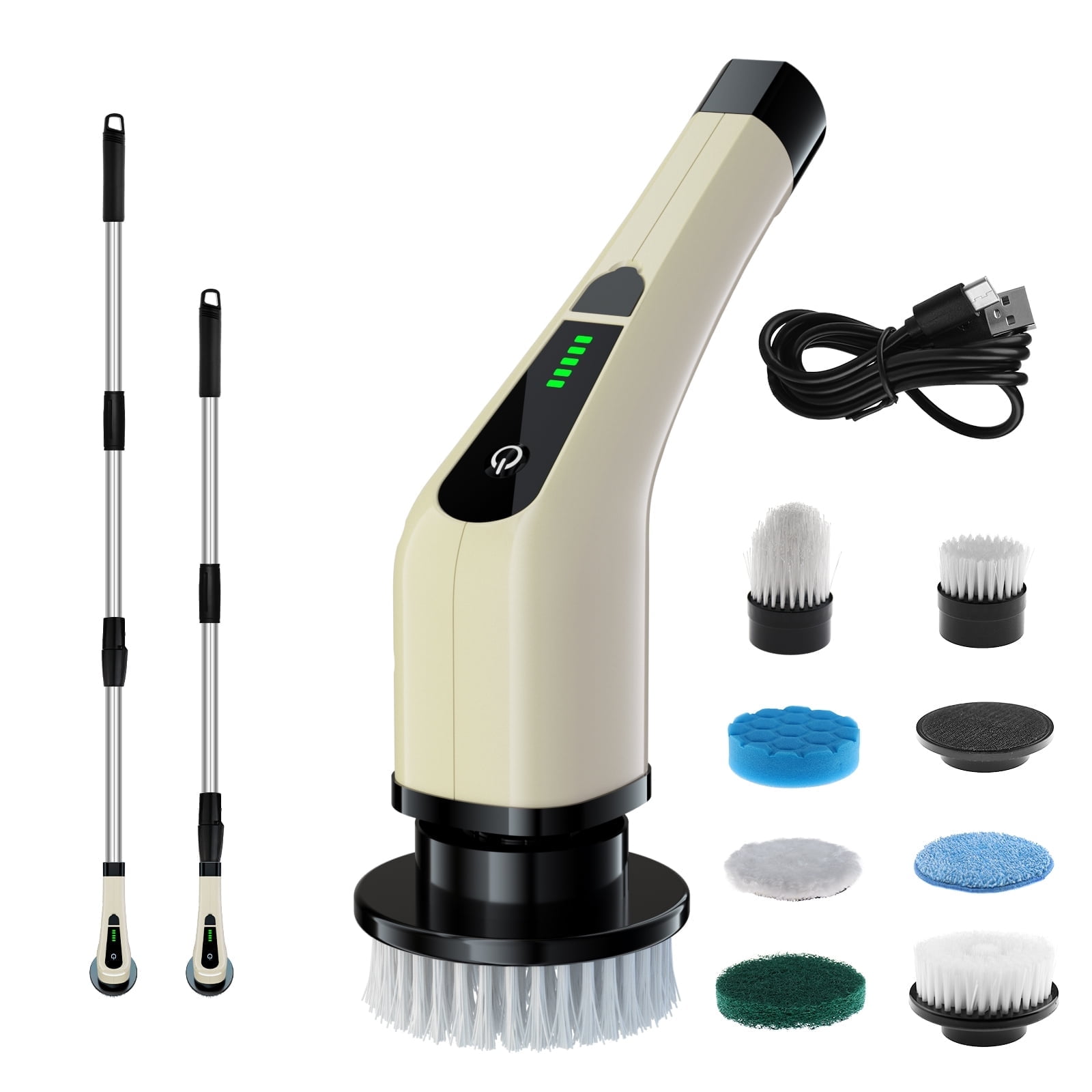 Electric Spin Scrubber, Cordless Bath Tub Power Scrubber with Long ...