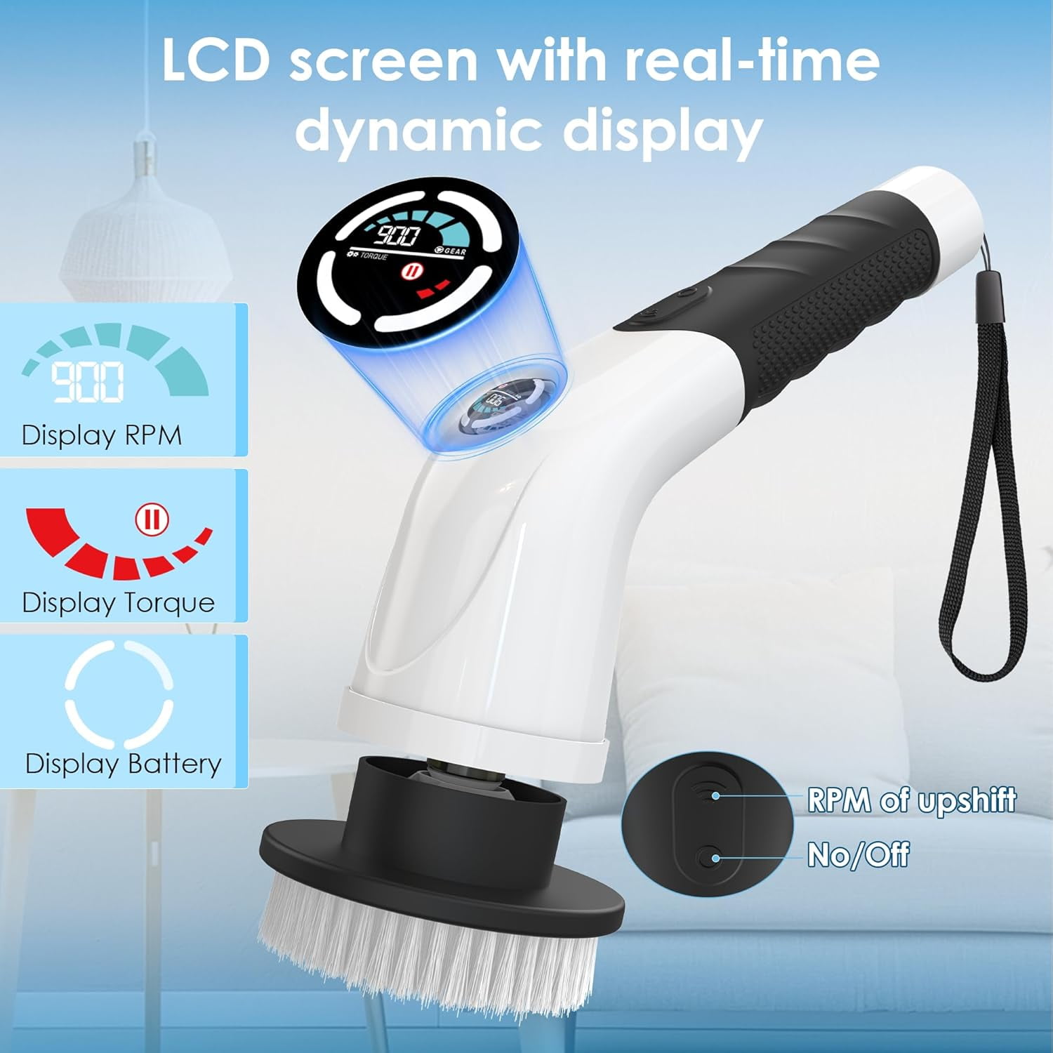 Electric Spin Scrubber, Cordless Cleaning Brush with 180 Min Runtime, 3 ...