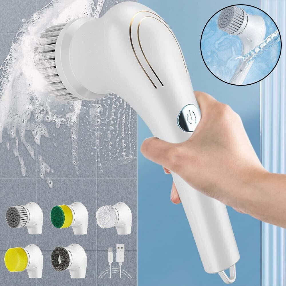 Electric Spin Scrubber Cordless Cleaning Brush Rotating Scrubber Clean ...
