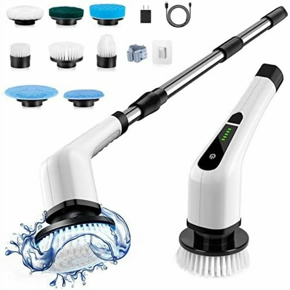 Electric Spin Scrubber, Cordless Cleaning Brush Scrubber for Home, 8 ...