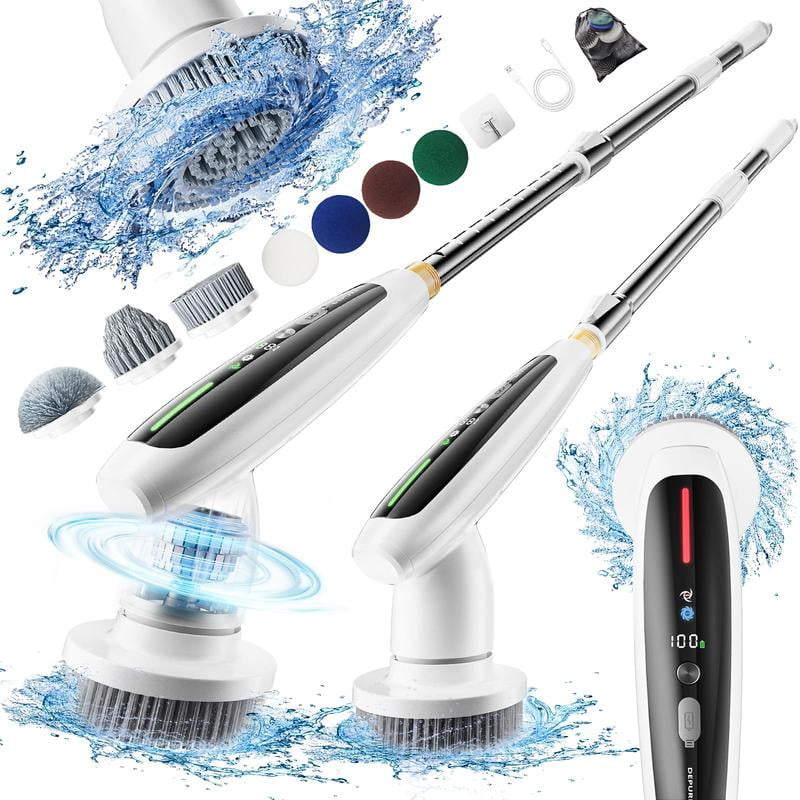 Electric Spin Scrubber,Cordless Cleaning Brush,Shower Cleaning Brush ...