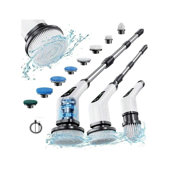 Electric Spin Scrubber, Cordless Cleaning Brush, Shower Scrubber With 9 ...