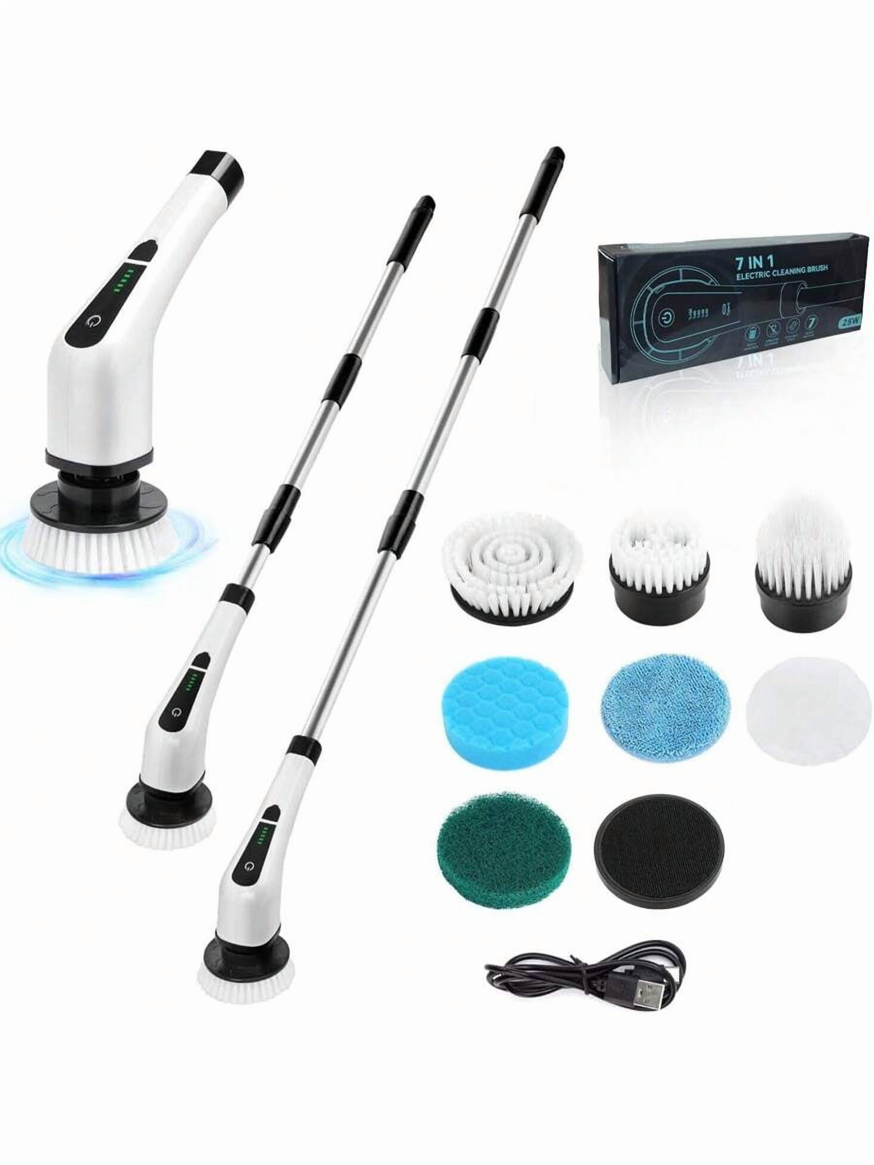 Electric Spin Scrubber, Cordless Motorized Cleaning Brush And Seven ...