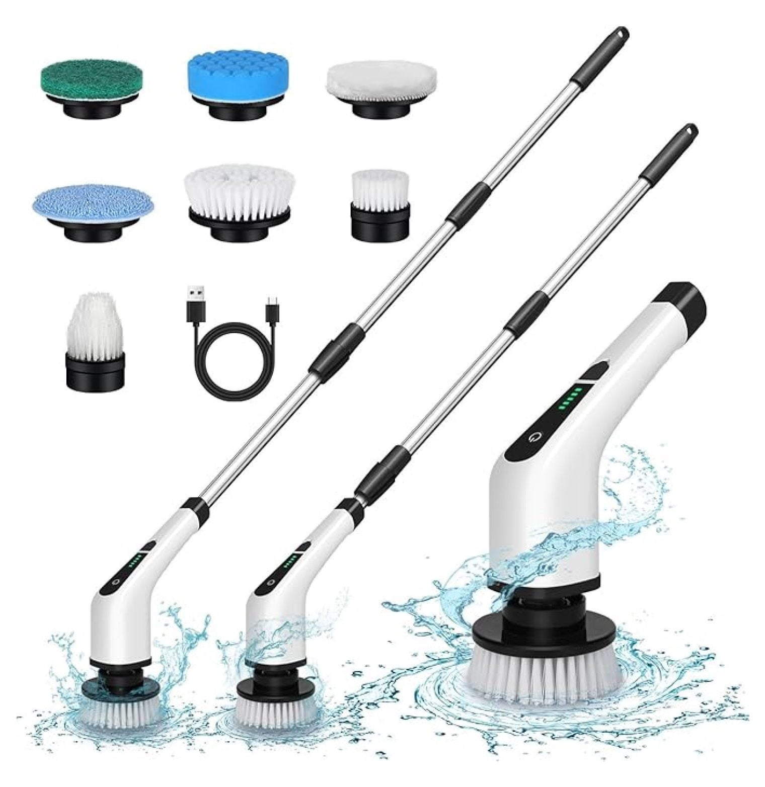 Electric Spin Scrubber Cordless - Power Scrubber Brush for Bathroom ...